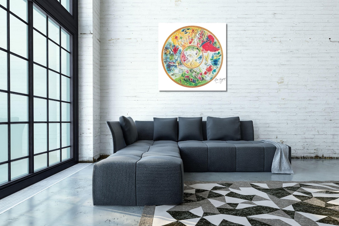Marc Chagall Ceiling of Paris Opera House Poster Art Canvas ...