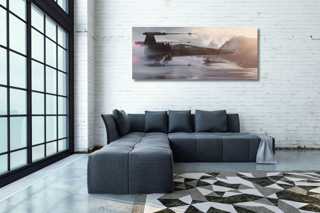 Star Wars X-wing Over Water Poster Print Art,starfighter Canvas Wall ...