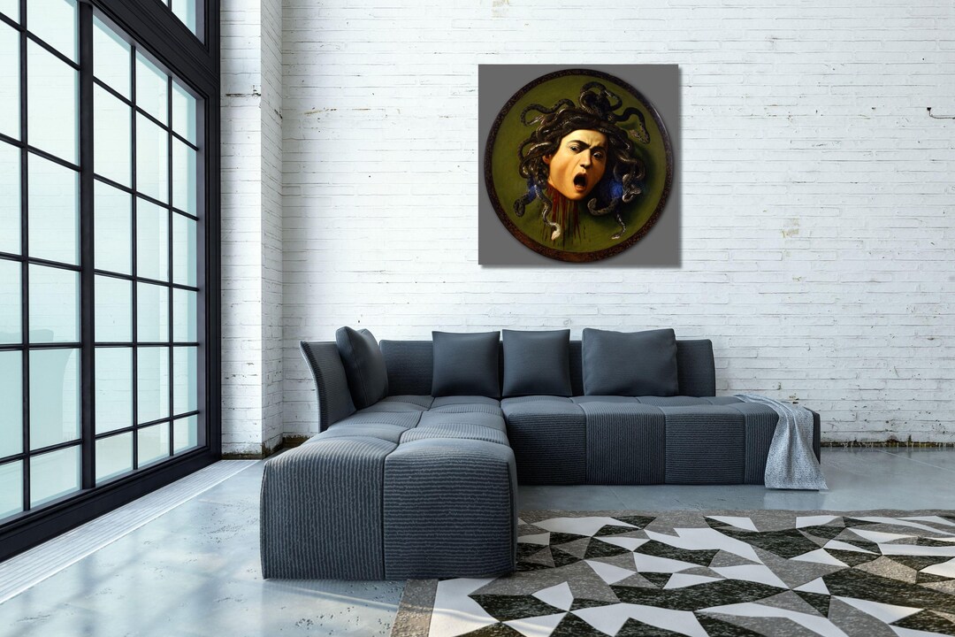 Michelangelo Caravaggio Depictions of Medusa Print Canvas Wall Art - Etsy