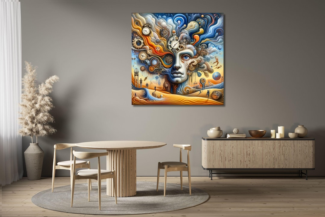Salvador Dali:melting Watches Clocks Surreal Canvas Wall Art - Etsy