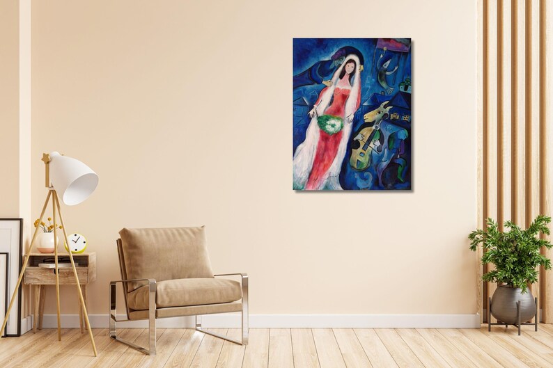 Marc Chagall Print La Mariée ,chagall Bride and Goat Painting ...