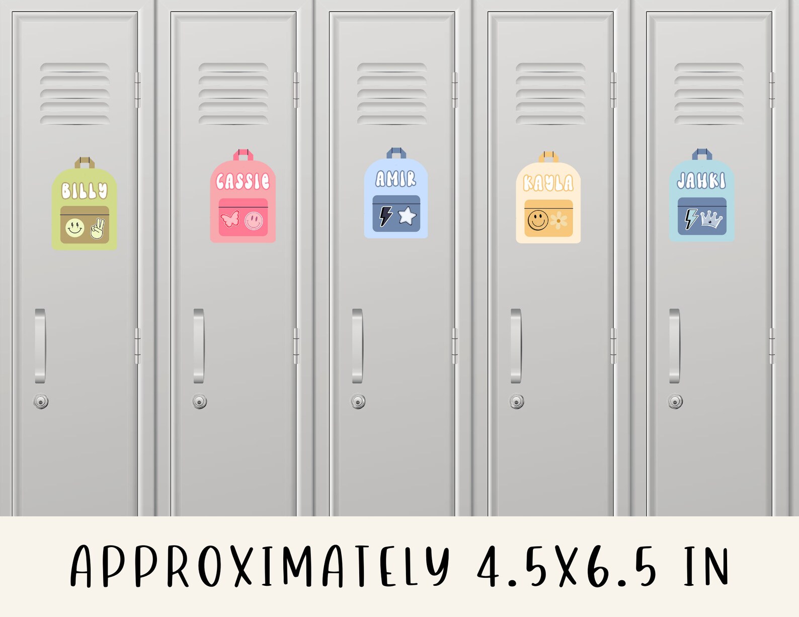 Retro Backpack Locker or Cubby Tags Editable Classroom Student Name ...