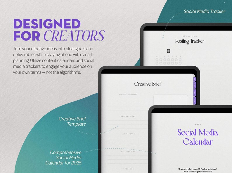 2025 Planner Digital Creative Life Planner Dated Productivity Goal ...