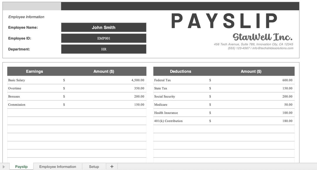 Payslip-calculator-template - Etsy Canada