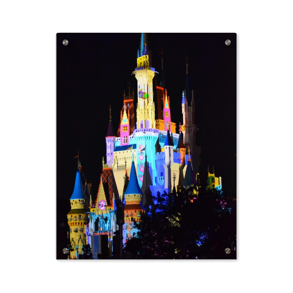 Disney Castle Acrylic Wall Art Panel, Magical Home Decor, Kids Room ...