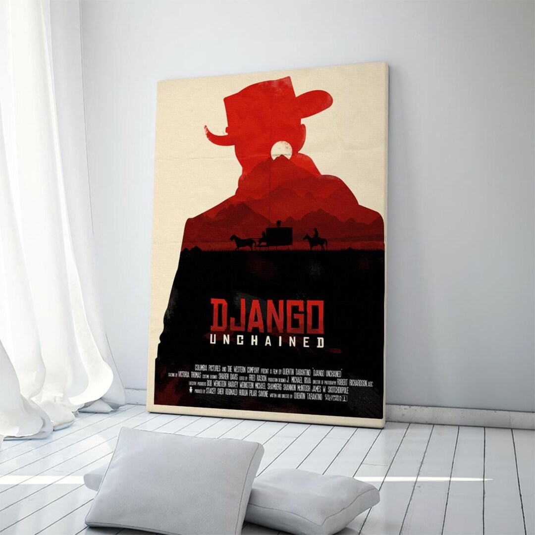 Django Unchained,movie Poster,wrapped Frame Canvas Poster,home Decor ...