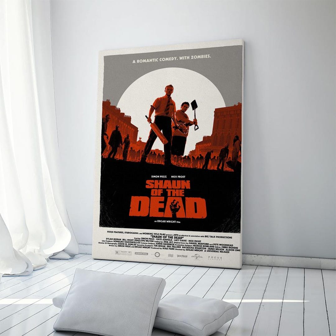 Shaun of the Dead 20041,movie Poster,wrapped Frame Canvas Poster,home ...