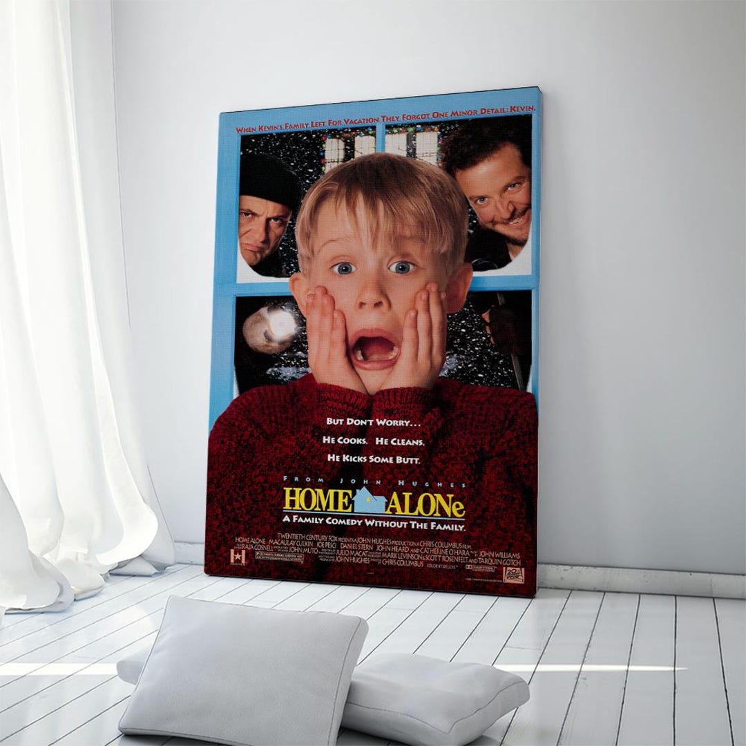 Home Alone, Movie Poster, Wrapped Frame Canvas Poster,home Decor,wall ...