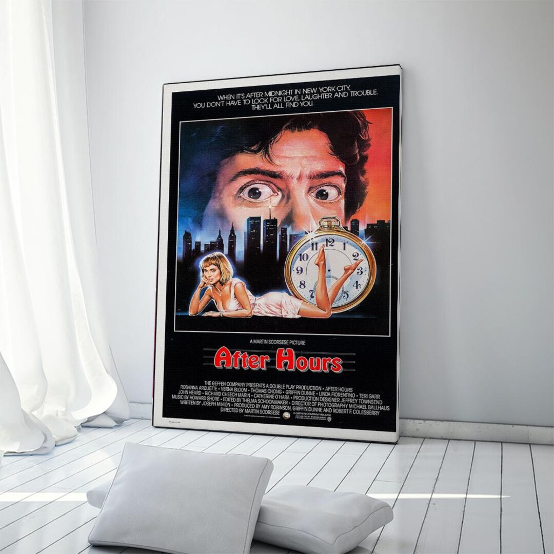 After Hours, Movie Poster, Wrapped Frame Canvas Poster,home Decor,wall ...