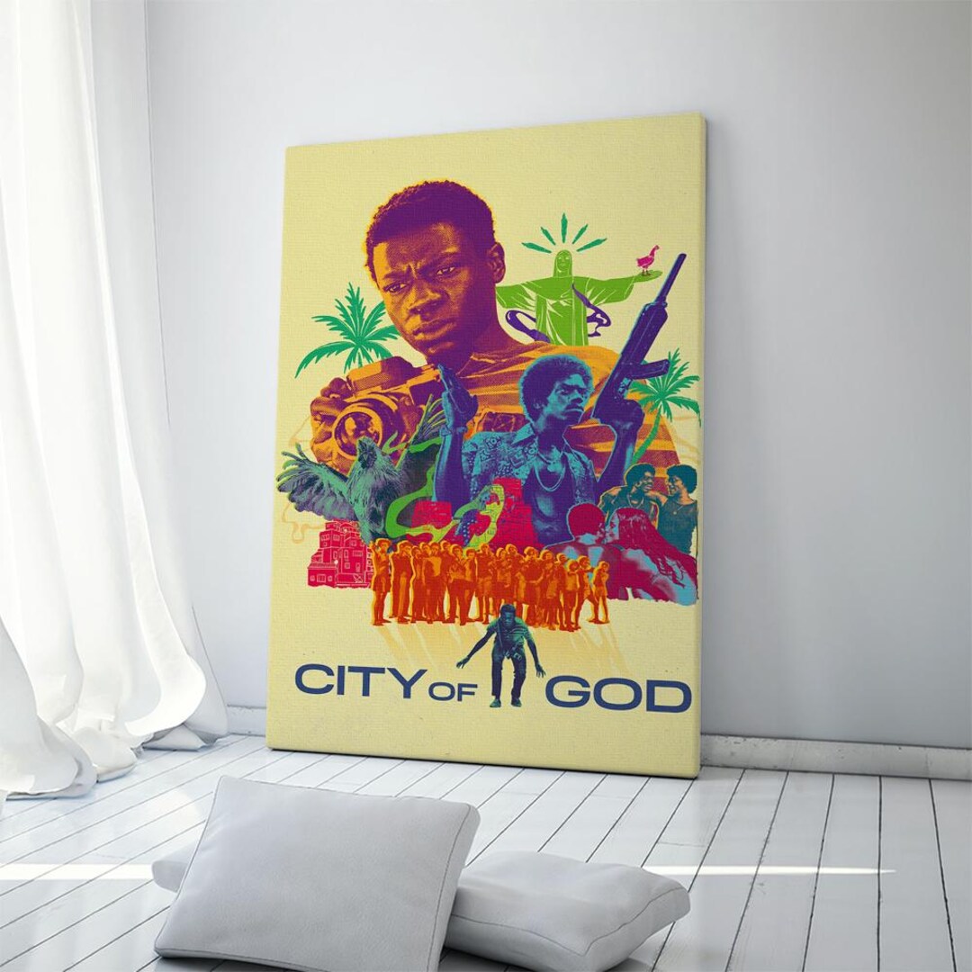 City of God, Movie Poster, Wrapped Frame Canvas Poster,home Decor,wall ...
