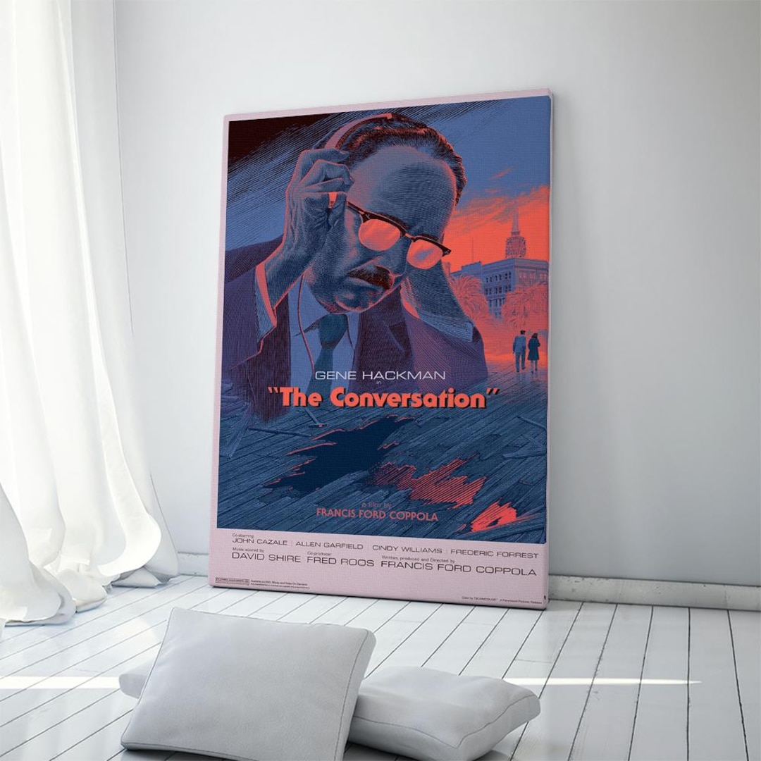 The Conversation 1974, Movie Poster, Wrapped Frame Canvas Poster,home ...