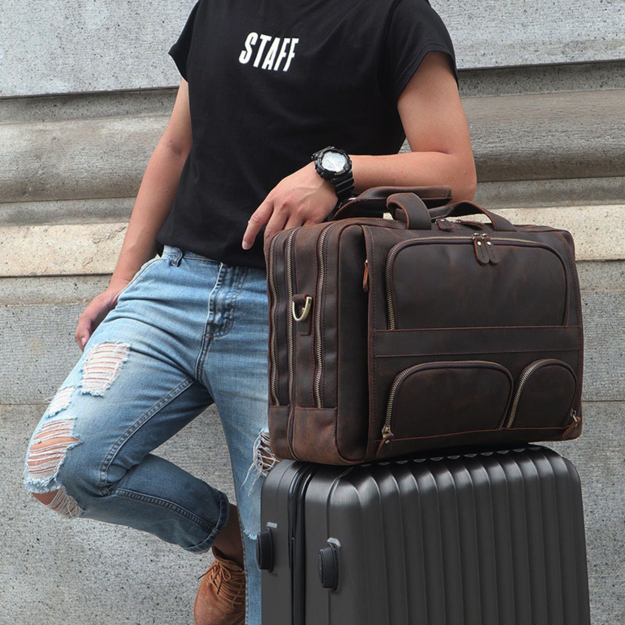 Personalized Leather Briefcase Men,brown Leather Briefcase Men Leather ...