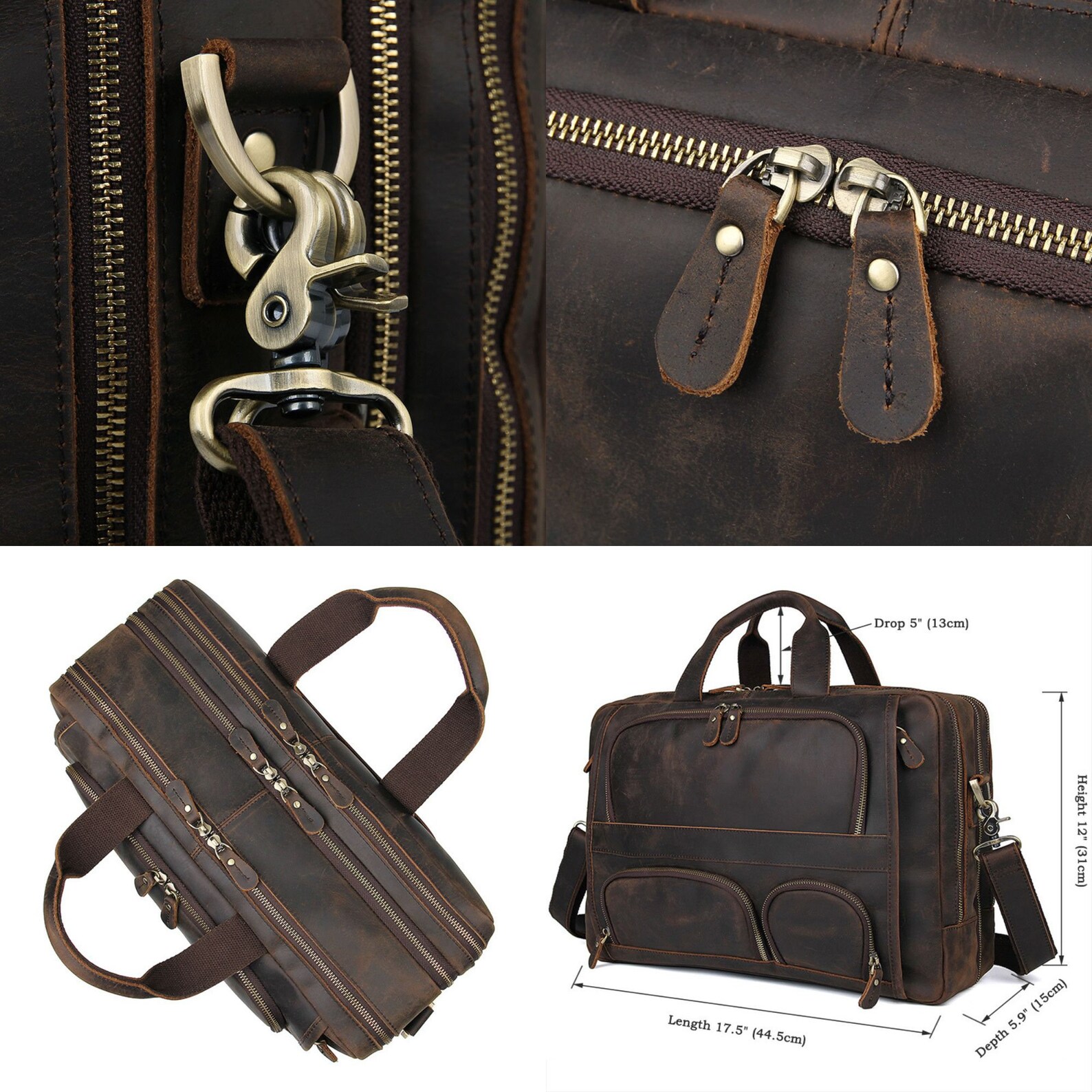 Personalized Leather Briefcase Men,brown Leather Briefcase Men Leather ...