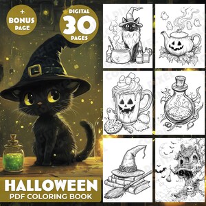 Coloring Book: Halloween. A Digital Halloween-themed Coloring Book in ...