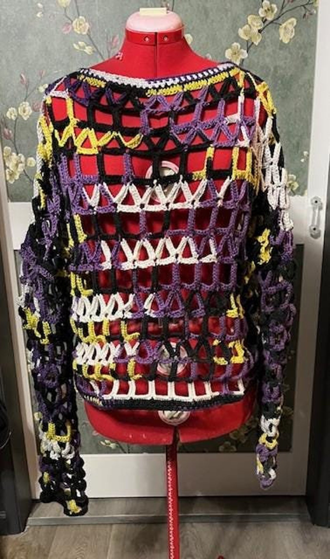 Triangle and Square Sweater Fun Original Design One of a Kind One Size ...