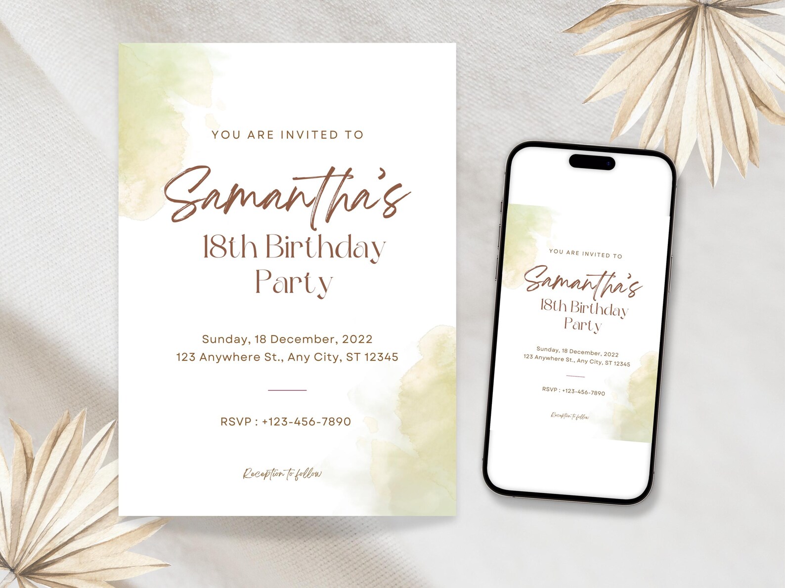 Editable Cotillion Debut Invitation for 18th Birthday for Debutante ...