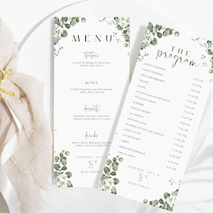 Editable Cotillion Debut Program and Menu for 18th Birthday Debutante ...