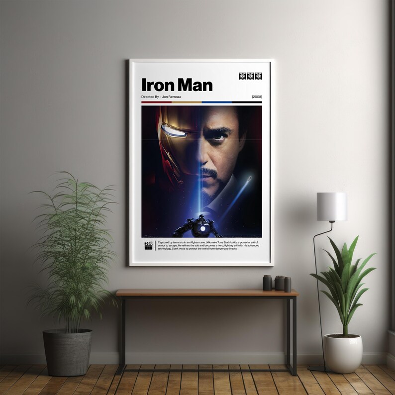 Iron Man Print - Iron Man Movie Poster - Sci-fi, Jon Favreau Movies ...