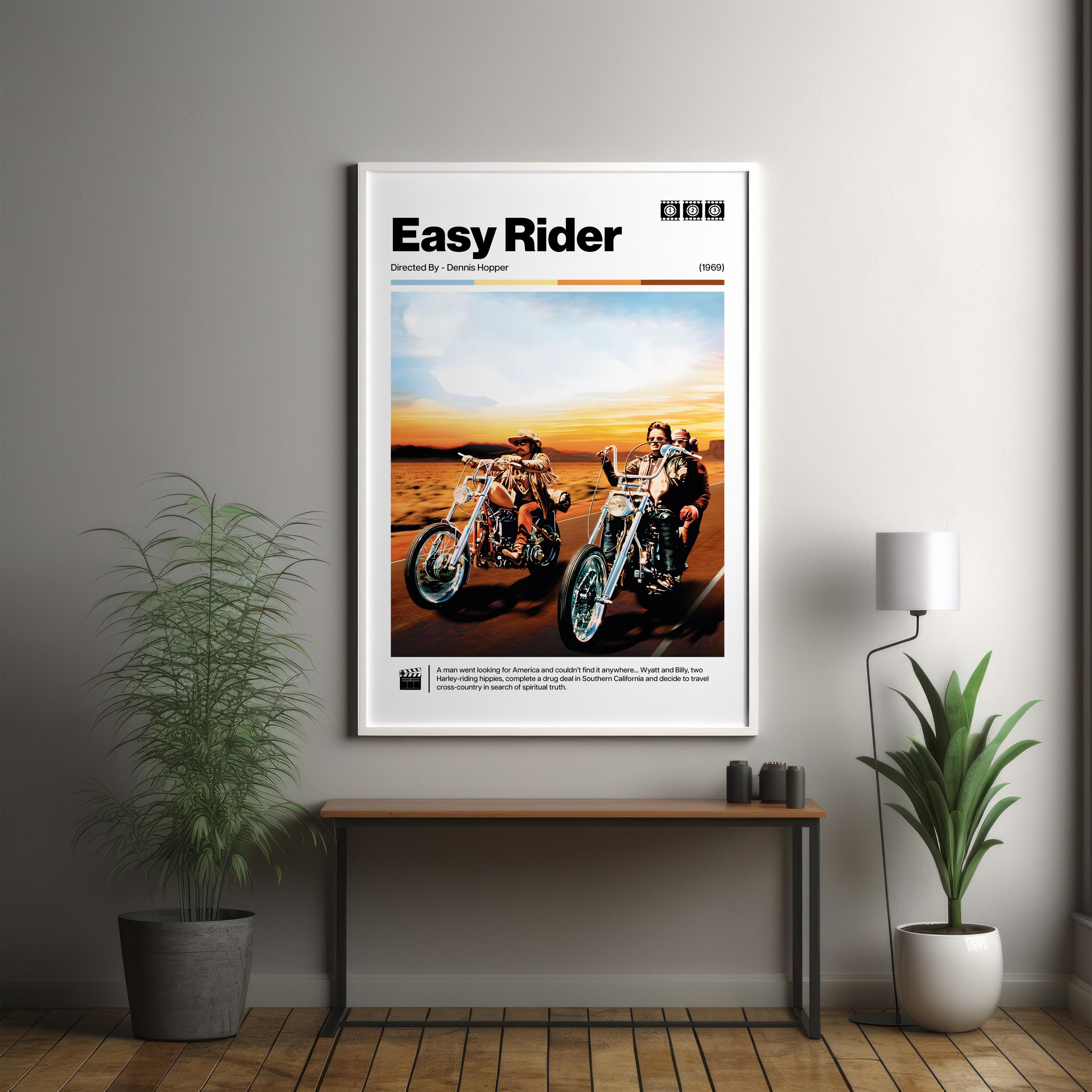 Easy Rider Print - Easy Rider Movie Poster - Adventure, Dennis Hopper ...