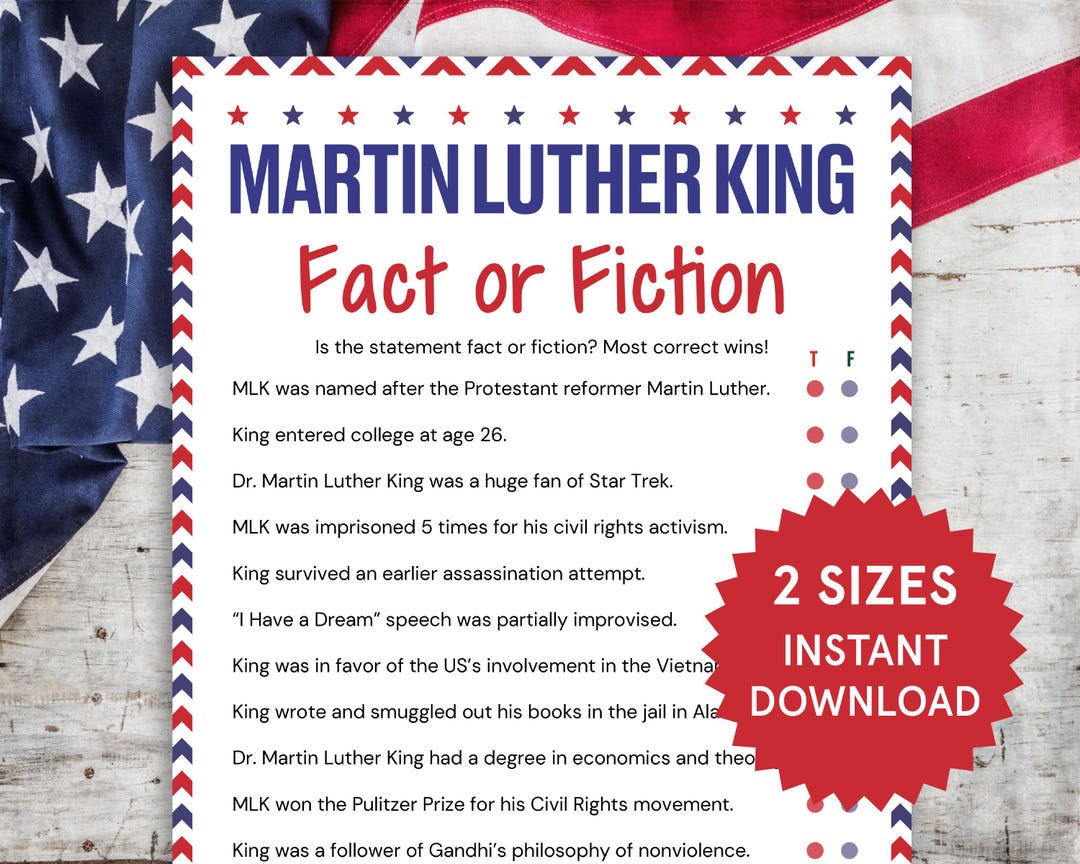 MLK Fact or Fiction Martin Luther King Day Games for Kids MLK Day ...
