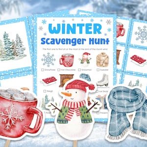 Winter Scavenger Hunt Winter Games for Kids Winter Indoor Treasure Hunt ...