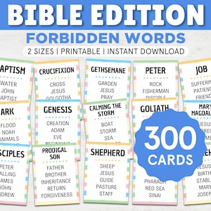 Bible Forbidden Words Game Bible Games for Adults Fun Youth Group Games ...