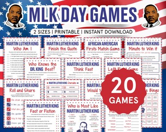 MLK Day Games Bundle Martin Luther King Games for Kids Classroom Games ...
