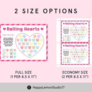 Valentines Roll a Heart Valentines Candy Game Kids Valentine's Day ...