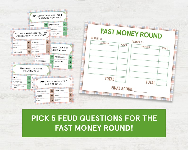 Camping Family Feud Game: Printable Camping Activities for Kids ...