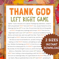 God's Love Left Right Game L Sunday School Games L Left-right Bible ...
