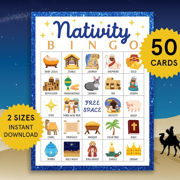 Nativity Bingo - Etsy