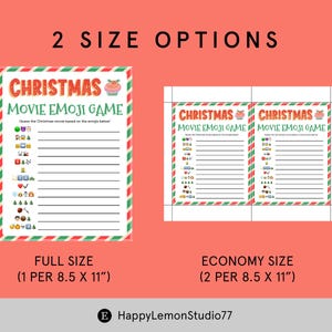 Christmas Movie Emoji Pictionary Christmas Games for Kids Adult ...