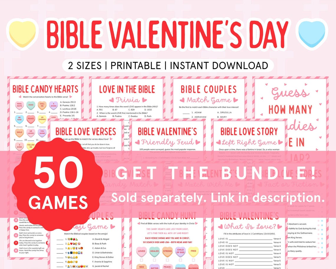 Bible Pass the Candy Bible Valentines Game Bible Game for Kids & Adults ...