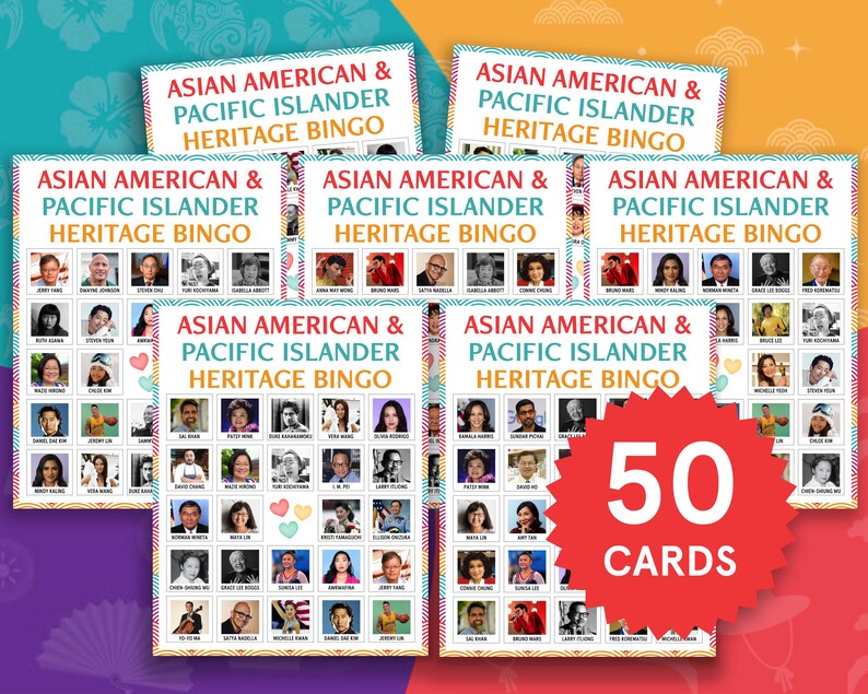 AAPI Heritage Month Bingo Cards, AAPI Heritage Month Games for Kids ...