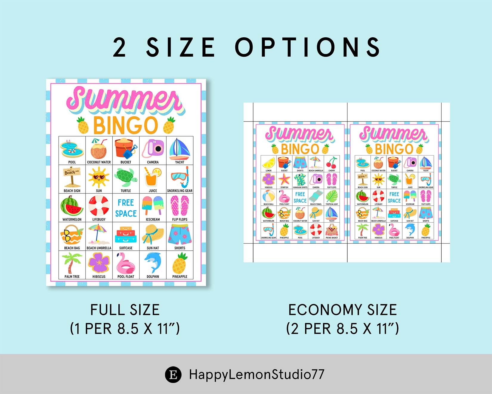 Summer Bingo Summer Activities for Kids Family Summer Games Summer ...