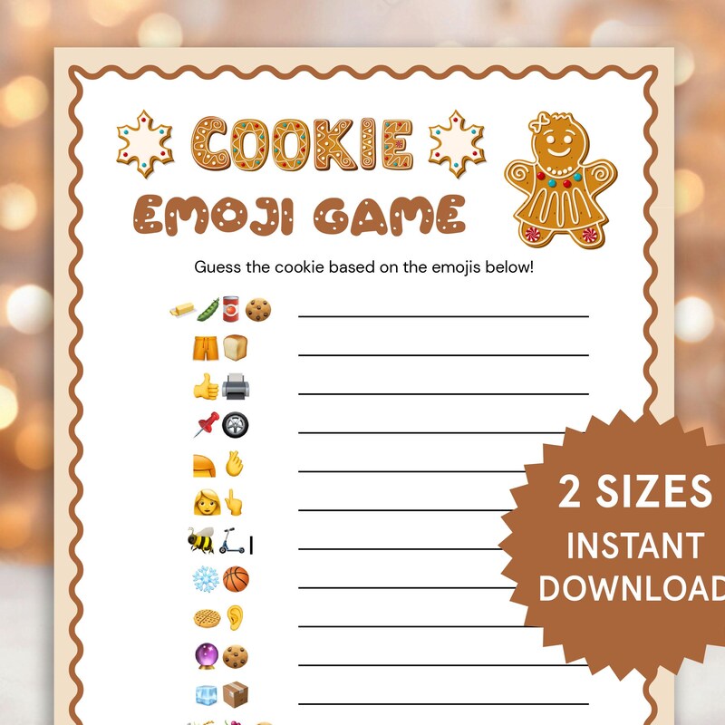 Christmas Cookie Game - Etsy