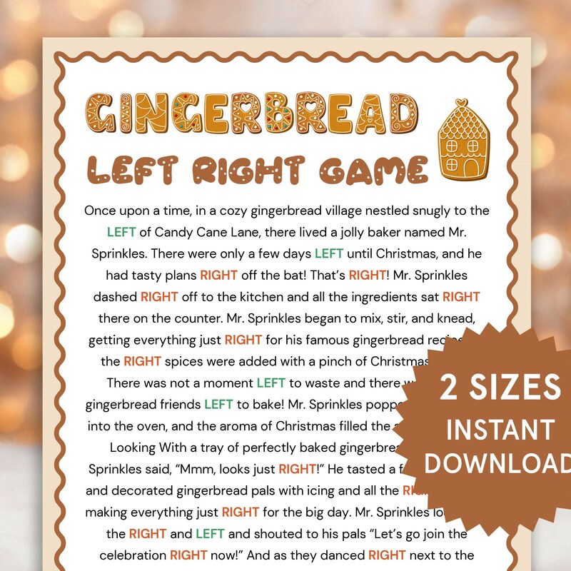 Pass the Gingerbread Game - Etsy