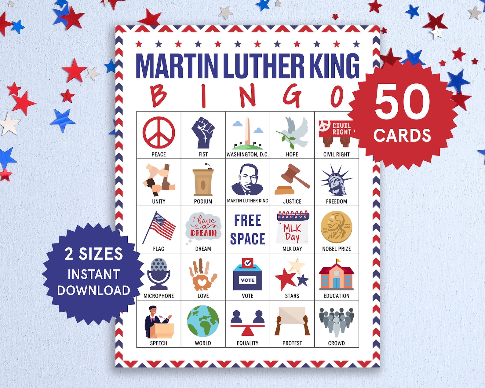 MLK Bingo Cards Martin Luther King Day Games for Kids MLK Day Classroom ...
