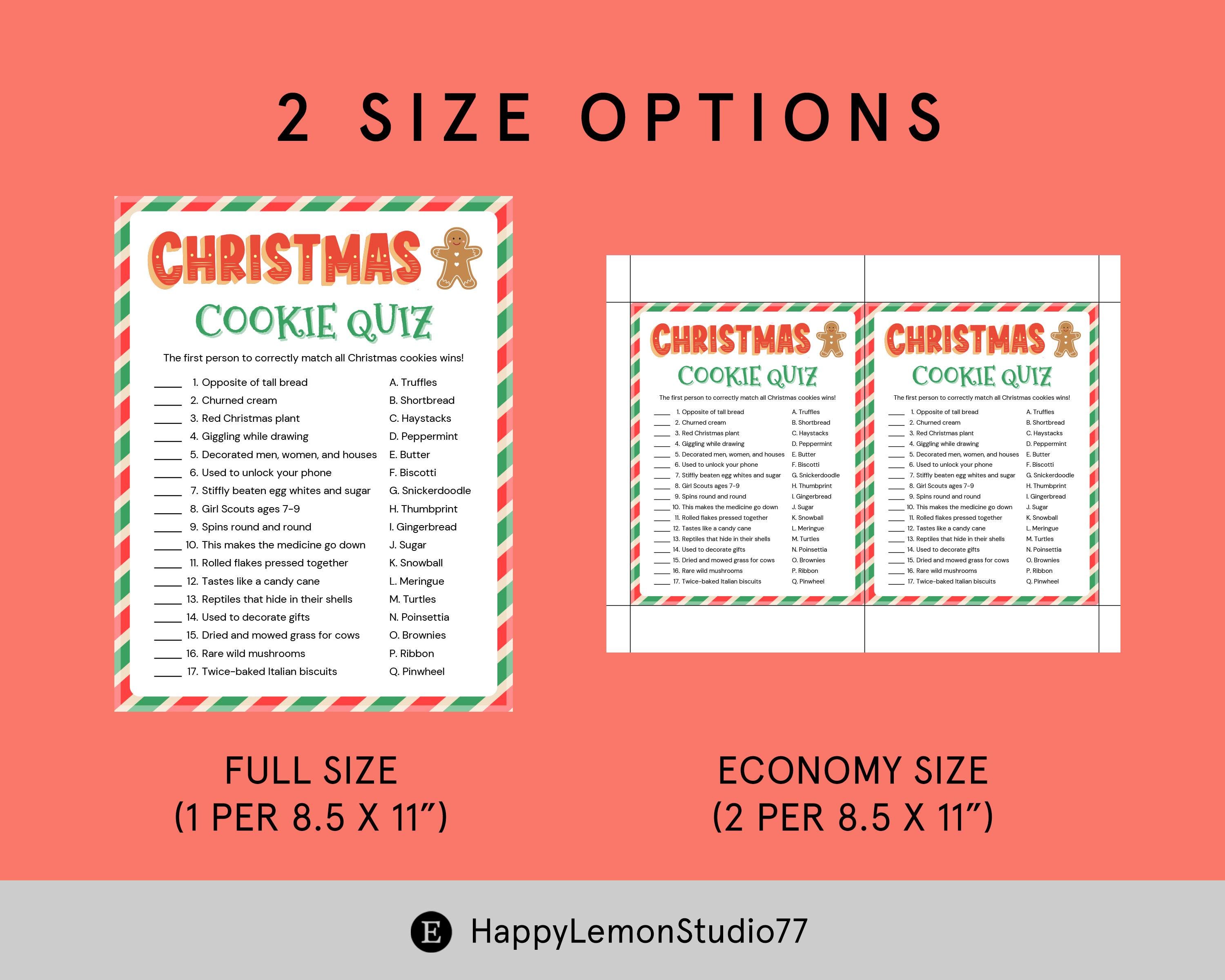 Christmas Cookie Match Christmas Games for Kids Adults Christmas Family ...