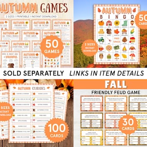 Fall Charades Fall Games Fall Action Charades Fall Pictionary Fall ...