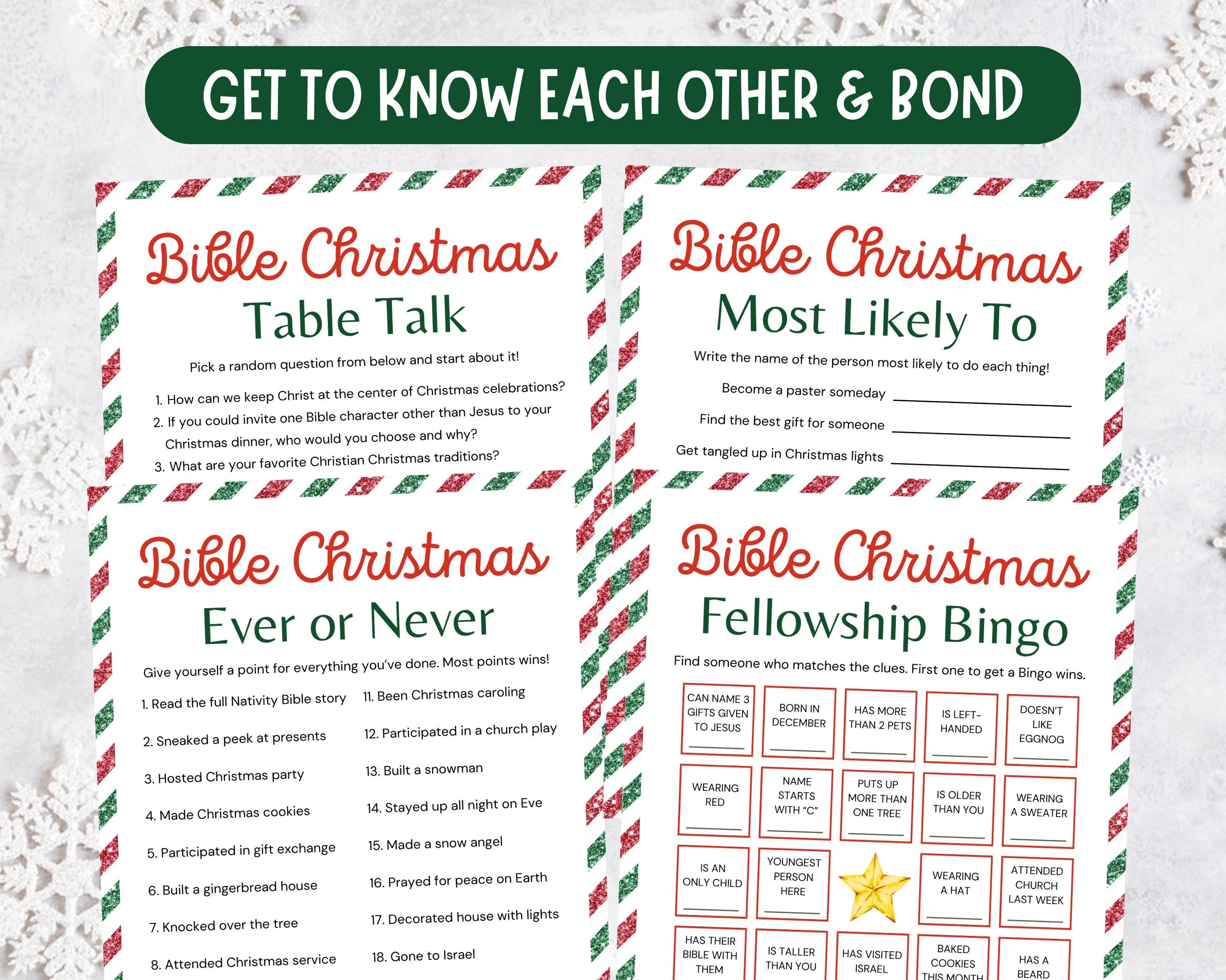 Bible Christmas Games Bundle Church Christmas Bible Games for Kids ...