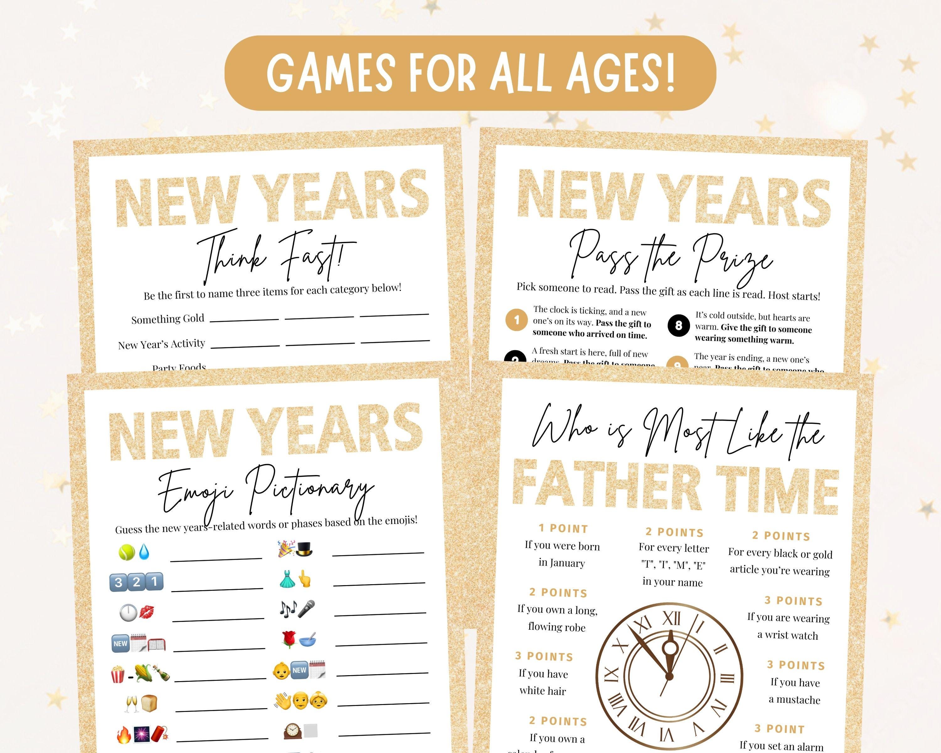 New Years Game Bundle New Years Eve Games Printables Adults New Years ...
