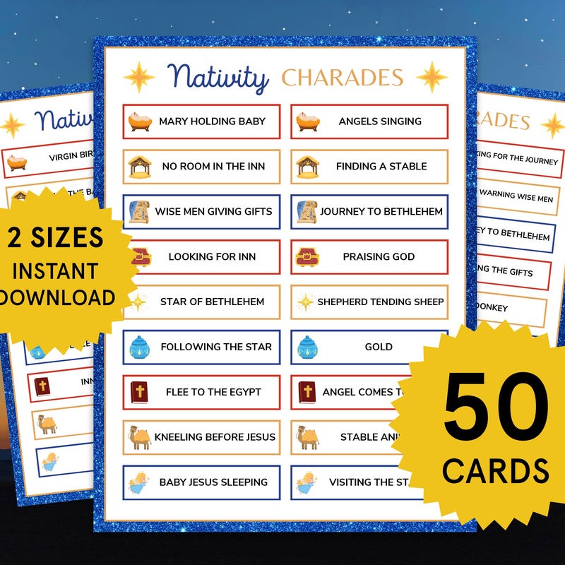Bible Charades for Christmas Party - Etsy UK