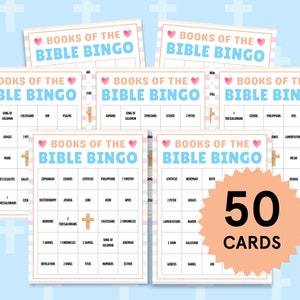 Bible Bingo Bible Games Books of the Bible Bingo Cards Church Bingo for ...