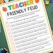 Teacher Friendly Feud Teacher Games School Games Teacher Party Games ...