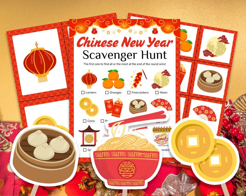 Chinese New Year Scavenger Hunt Chinese New Year Games for Kids Chinese ...