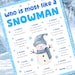 Who is Most Like a Snowman Winter Games for Kids Winter Family Games ...