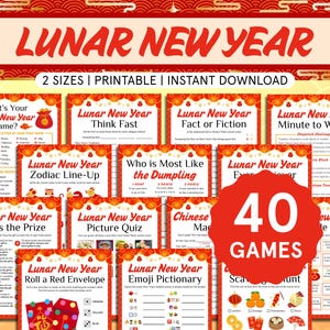 Lunar New Year Games Bundle Lunar New Year Party Games for Kids 2025 ...