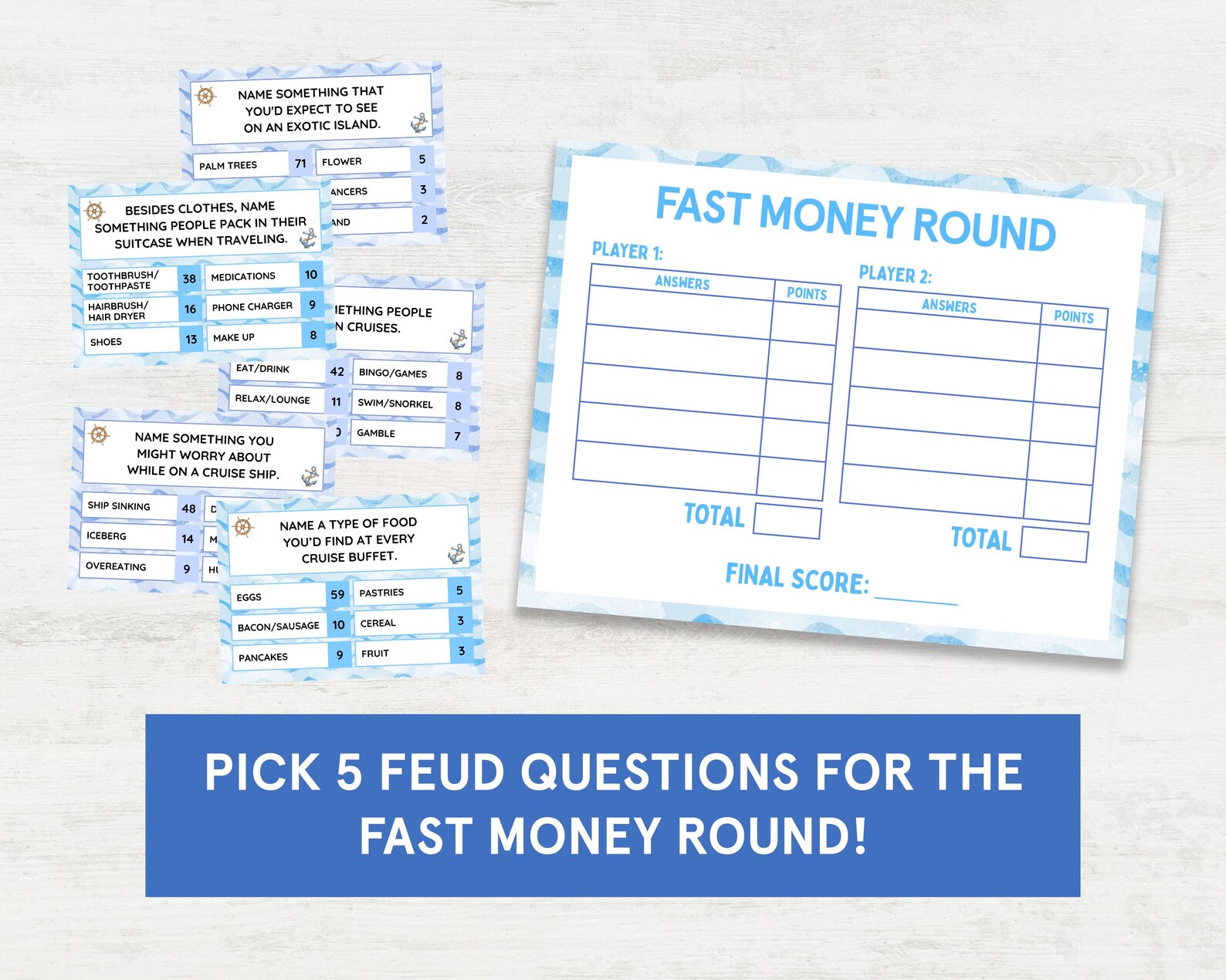 Cruise Friendly Feud Cruise Games Cruise Activities for Kids Cruise ...