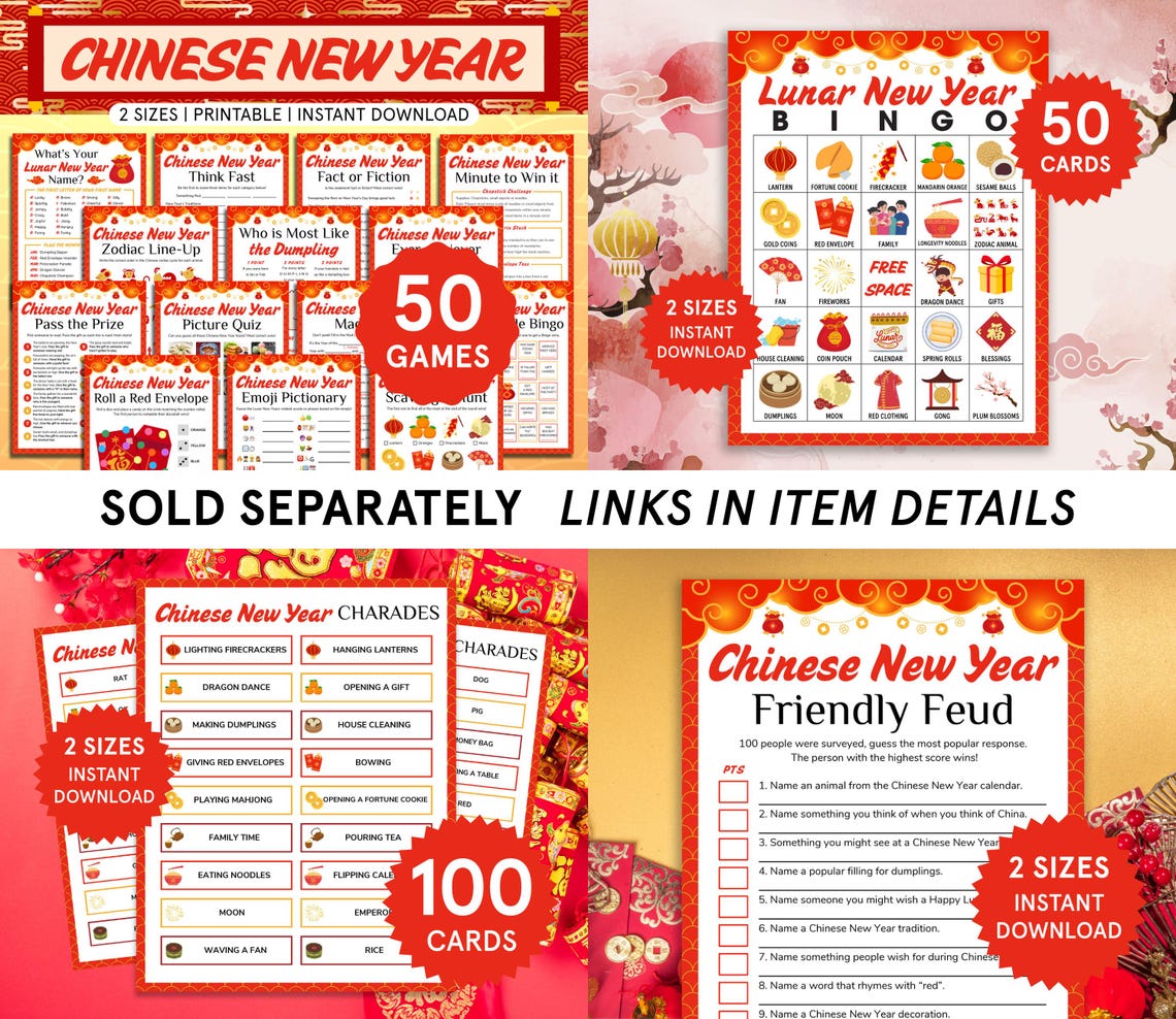Chinese New Year Roll a Red Envelope Family Lunar New Year Games for ...